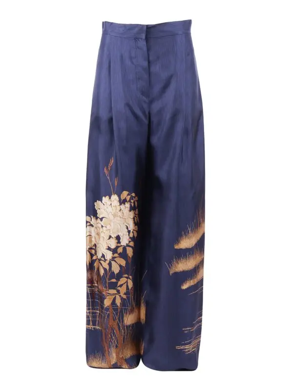 Max Mara Msemappa Lungo Pantalone - Blu