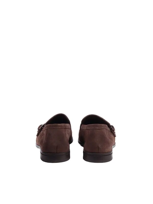 DOUCAL'S Adler Double Buckle Loafer - Red