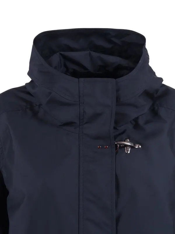 FAY Short Hooded Parka - Blu