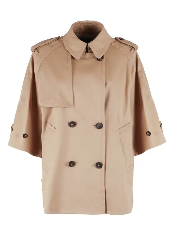 FAY Caban Trench With Embroidery