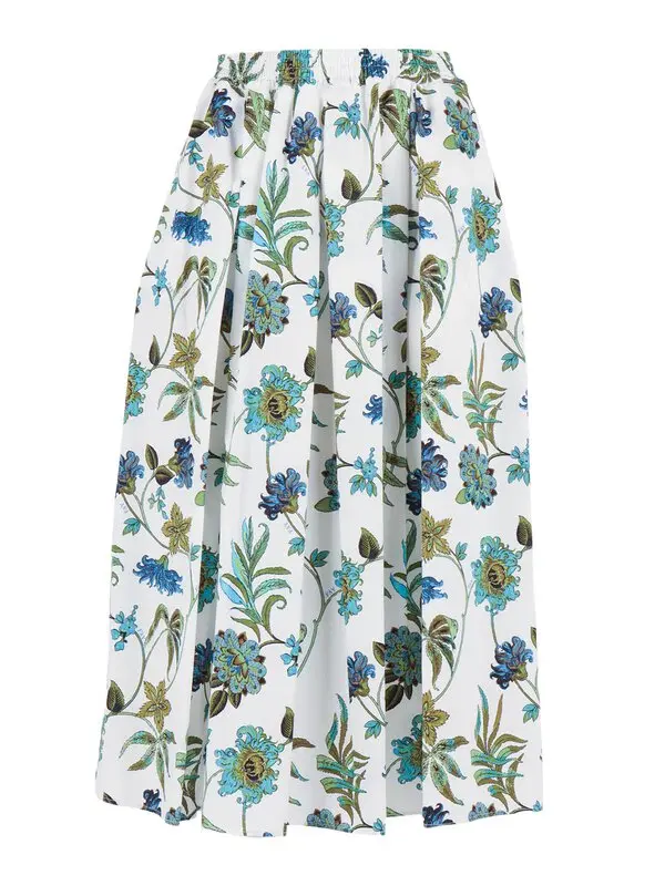 FAY Long Skirt With Elastic Waist - White