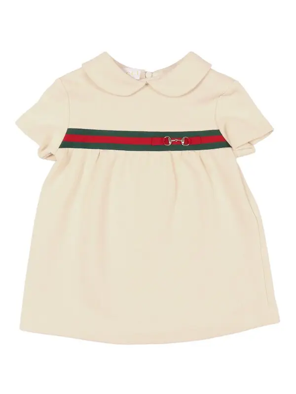 Gucci Felted Cotton Jersey Dress - White