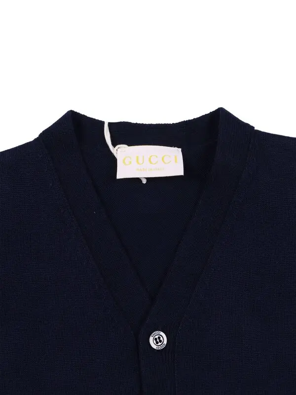 Gucci Long Sleeve Plain Knit Cardigan