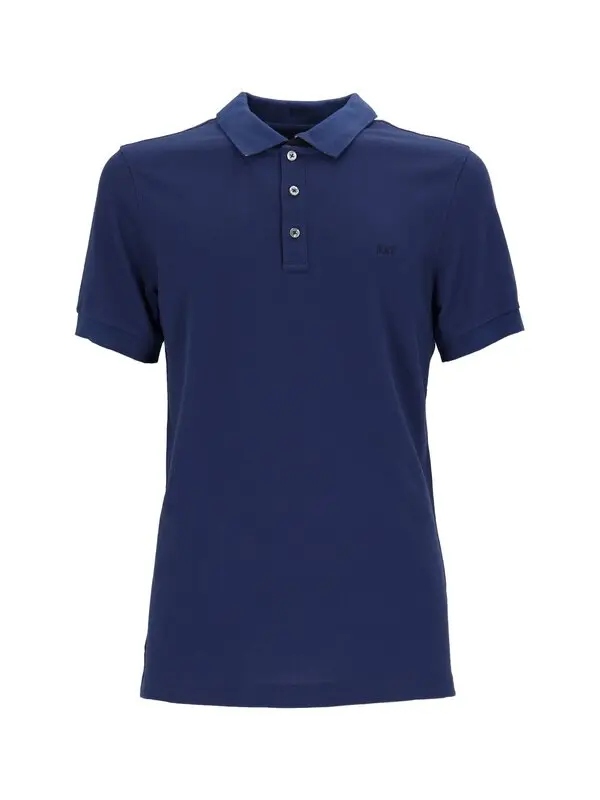 FAY Polo Db Collar Piquet Str. Bicolor - Blu