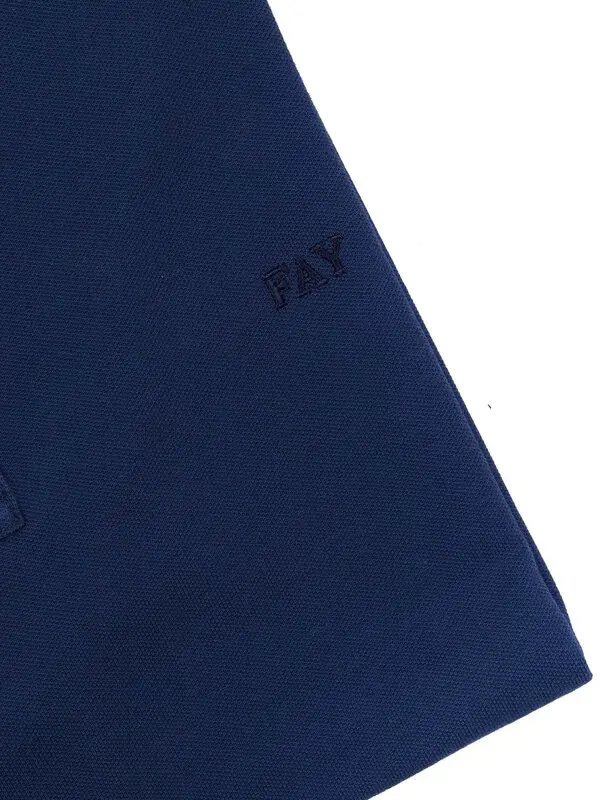 FAY Polo Db Collar Piquet Str. Bicolor
