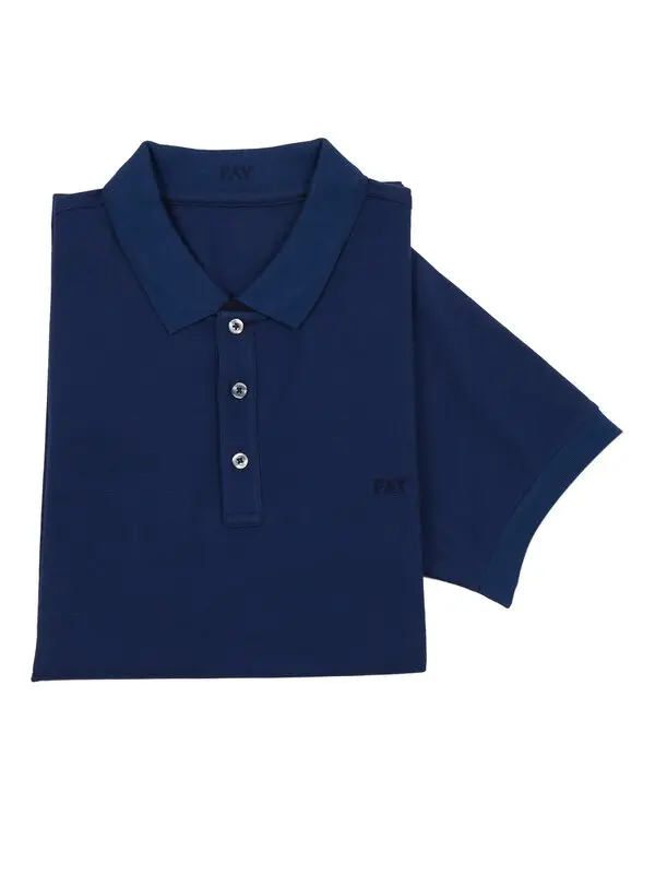 FAY Polo Db Collar Piquet Str. Bicolor