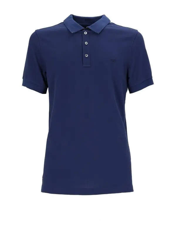 FAY Polo Db Collar Piquet Str. Bicolor