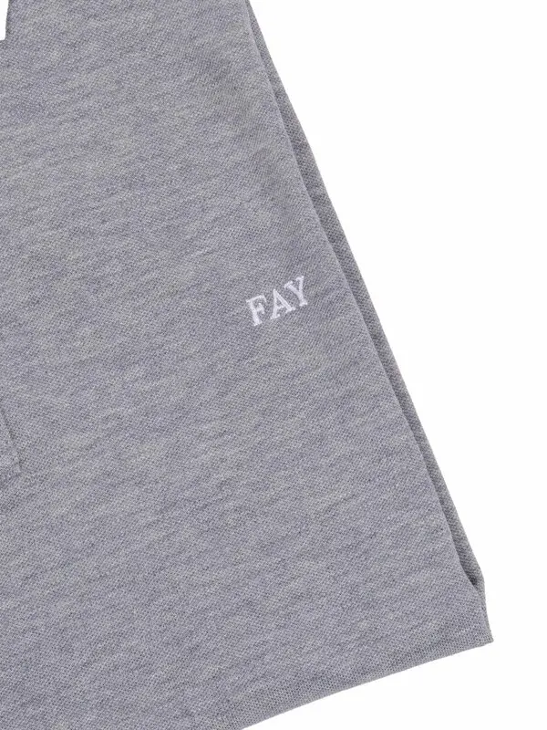 FAY Polo Shirt With Striped Collar - Other
