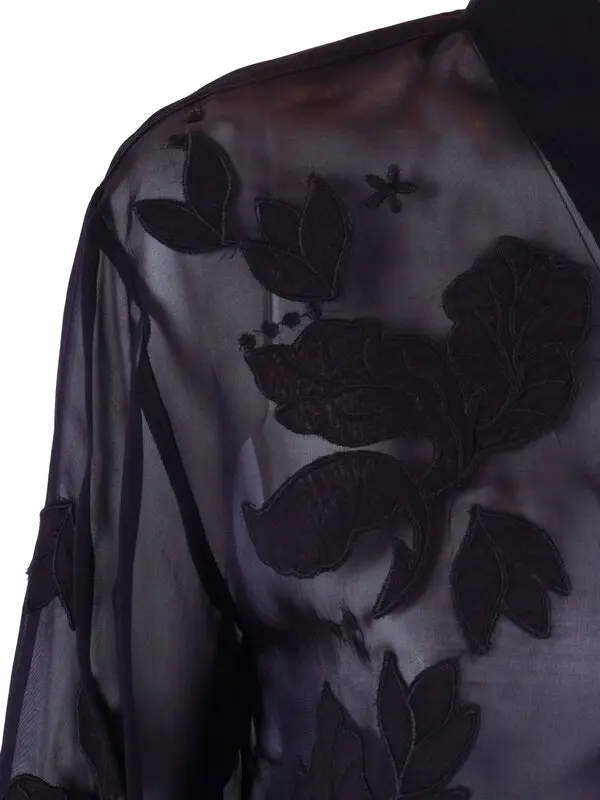 FORTE_FORTE Organza Ricamo 'iris Velvet' Camicia