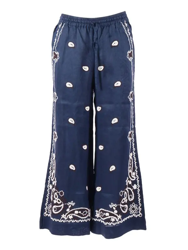 P.a.r.o.s.h Embroidered Trousers - Blu