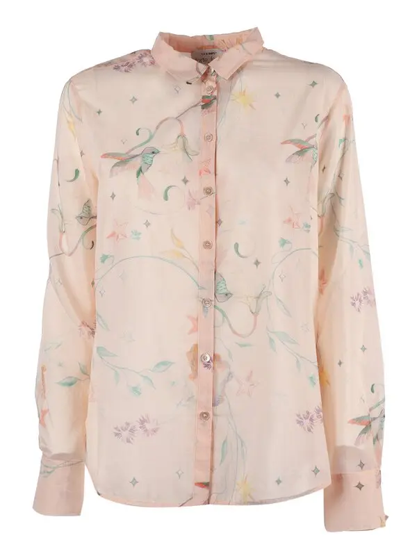 FORTE_FORTE Regular Voile Stampa 'deliverance' Shirt