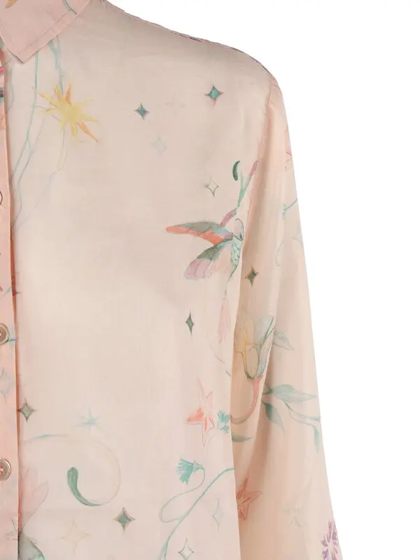 FORTE_FORTE Regular Voile Stampa 'deliverance' Shirt