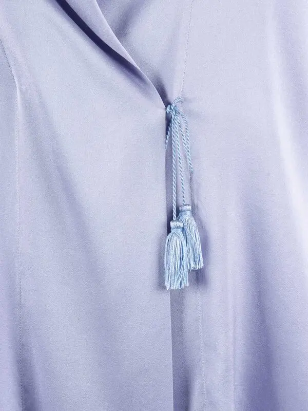 FORTE_FORTE Shiny Stretch Silk Shirt - Other
