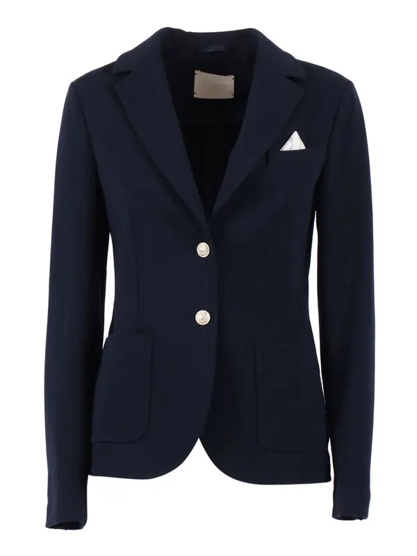 CIRCOLO 1901 Slim Fit Fleece Jacket - Blu