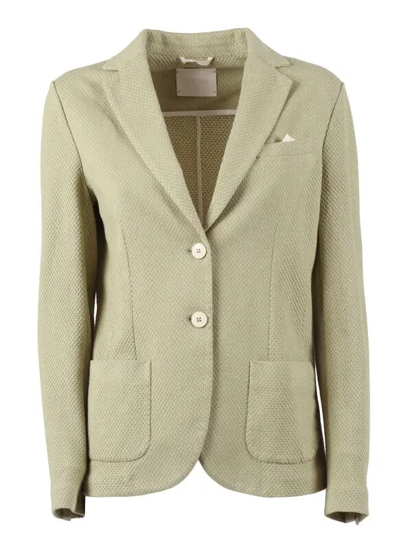 CIRCOLO 1901 Slim Fit Nido D'ape Jacket - Green