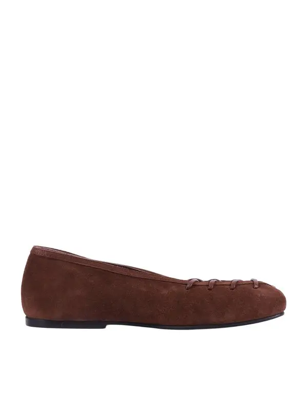 ALOHAS Bumi Suede Ballet Flats - Red