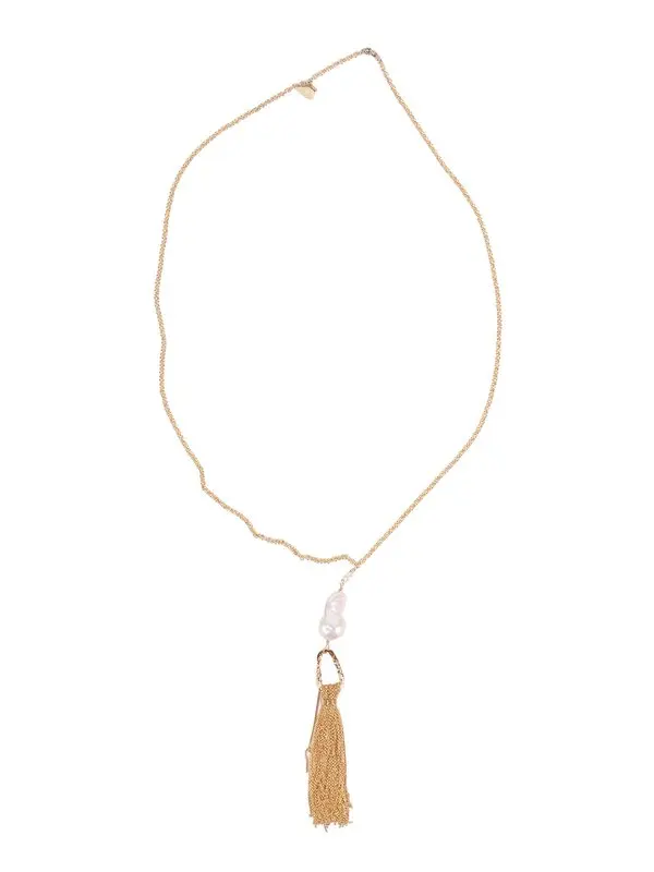 FORTE_FORTE Fringe And Pearl Scultura Necklace - Gold