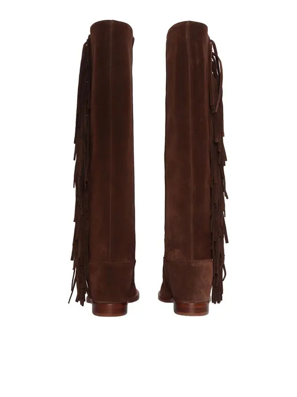 VIA ROMA 15 Wedge Fringe Boot With Studded Detail