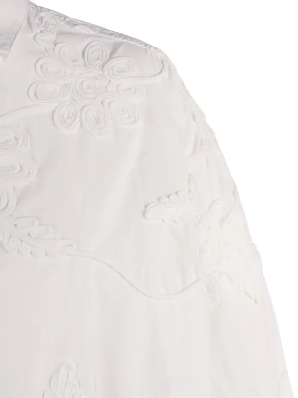 ROTATE BY BIRGER CHRISTENSEN Oversized Floral Shirt - White