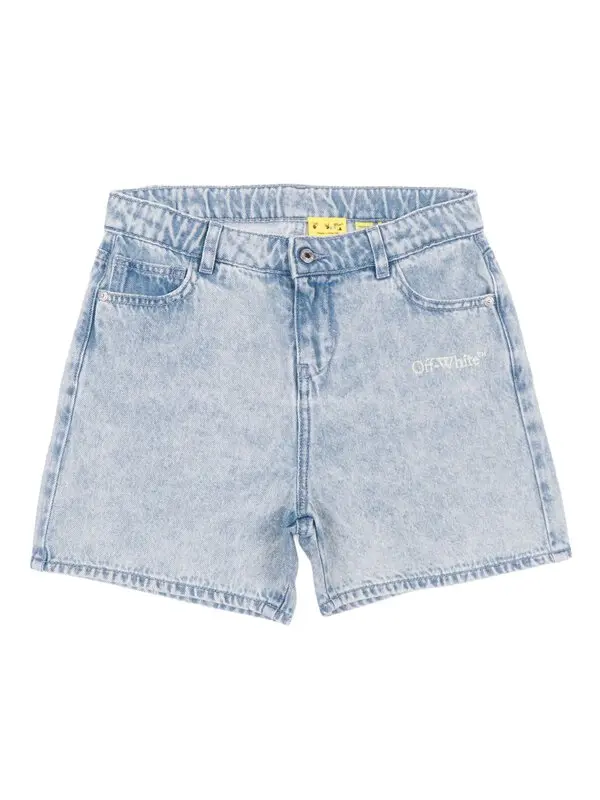 Off-White Bookish Denim Short - Blu