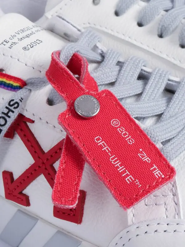 Off-White Vulcanized Low Leather Sneakers - White