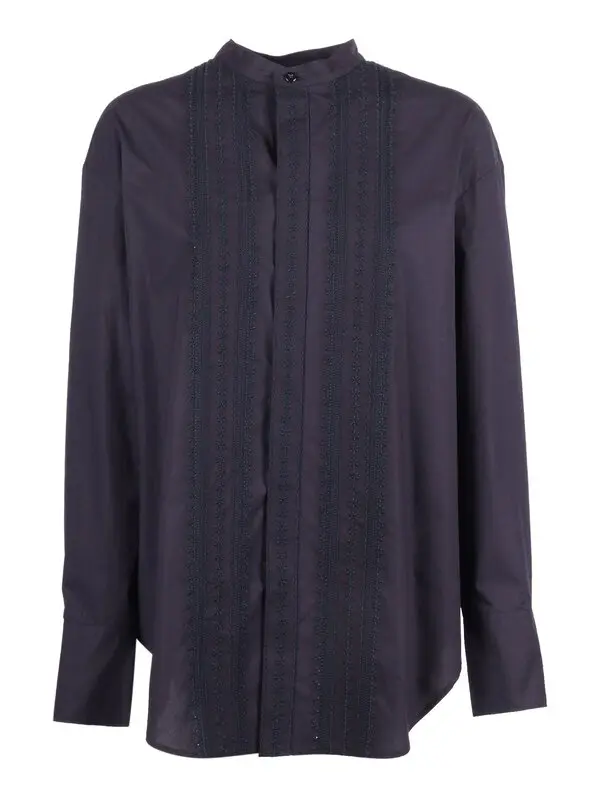 FORTE_FORTE Poplin Shirt With Embroidery
