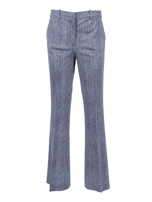 CIRCOLO 1901 Printed Flared Trousers - Blu