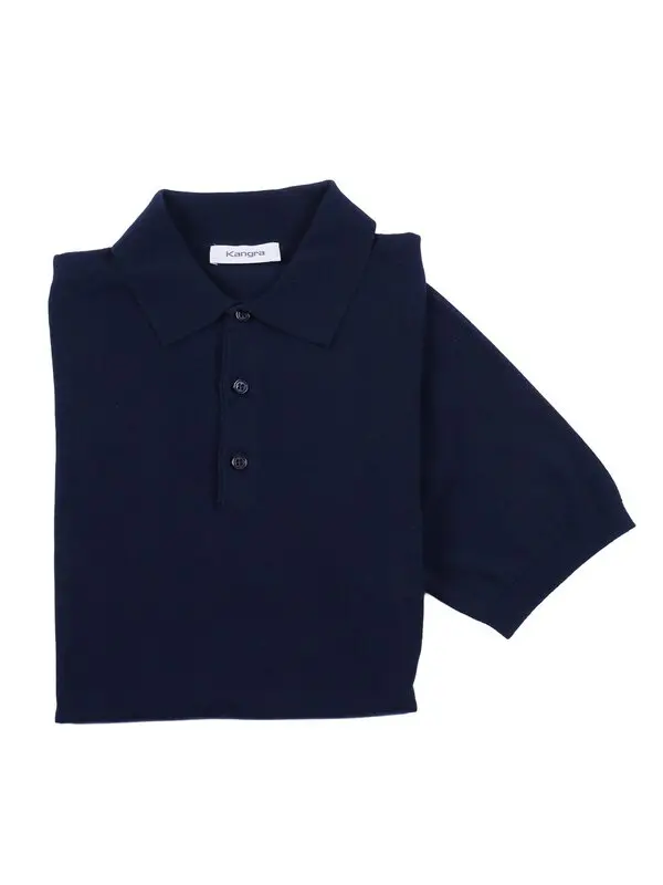 KANGRA Buttoned Polo Shirt - Blu