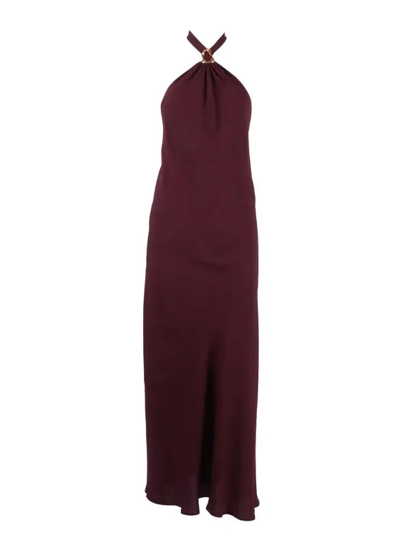 FORTE_FORTE Abito Chic Elemento Scultura Crepe Marocaine - Red