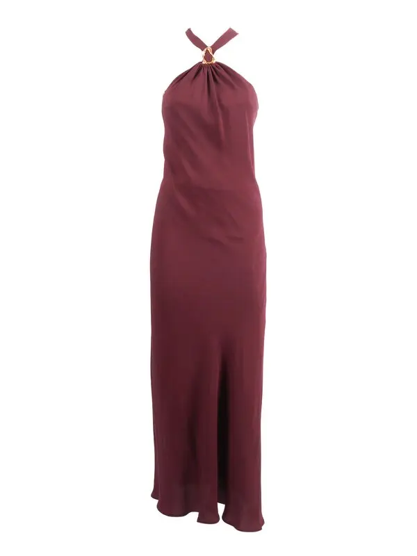 FORTE_FORTE Abito Chic Elemento Scultura Crepe Marocaine - Red