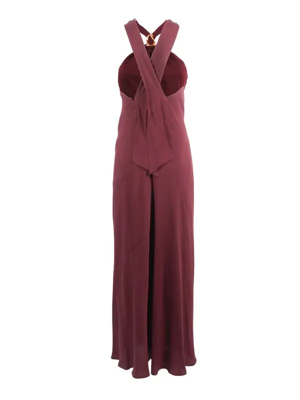 FORTE_FORTE Abito Chic Elemento Scultura Crepe Marocaine - Red