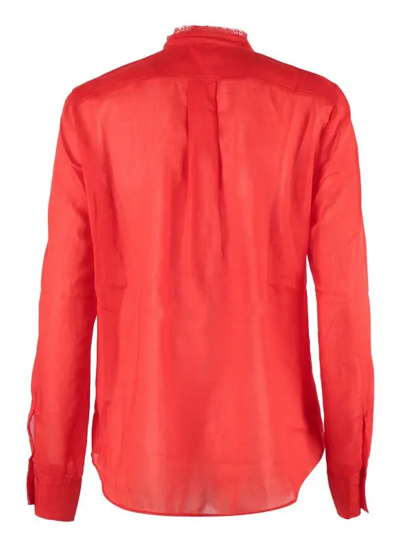 FORTE_FORTE Serafino Voile Shirt With Lace Details