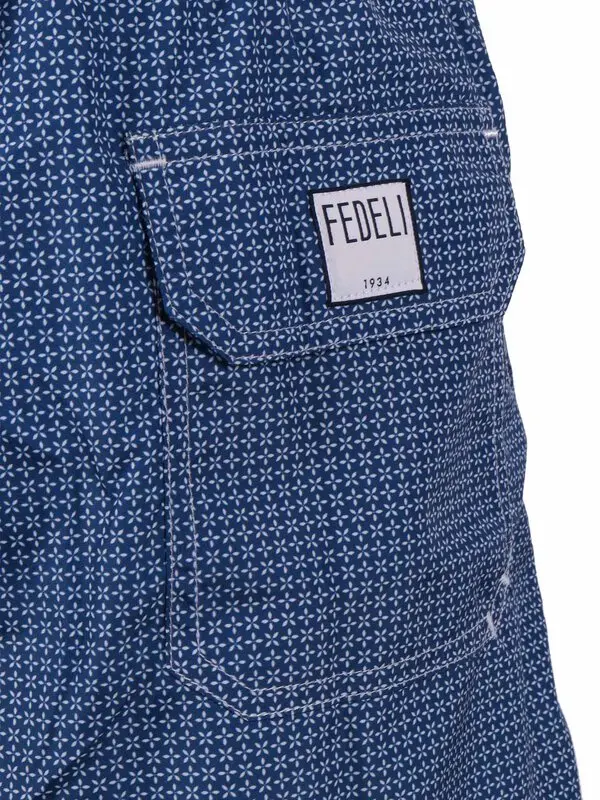 Fedeli Woven Swim Trousers - Blu