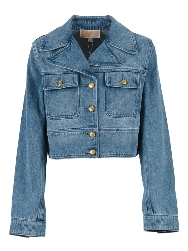 Michael Kors Cropped Denim Jacket - Blu