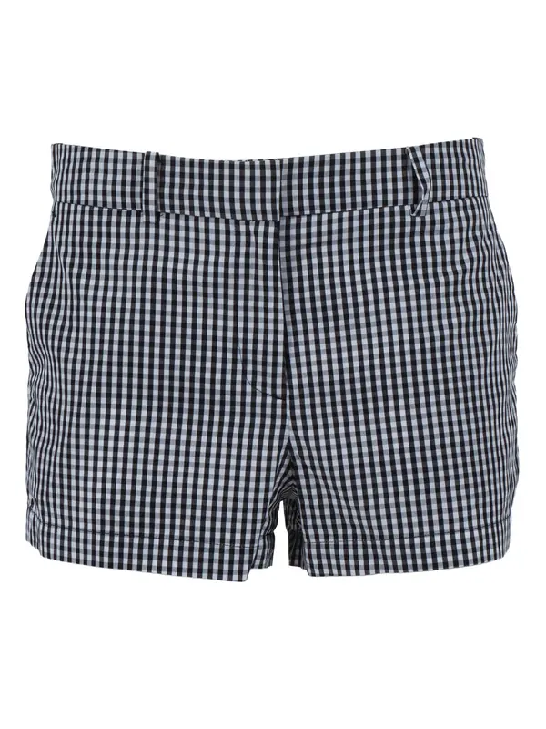 Michael Kors Flat Front Gingham Shorts - Blu