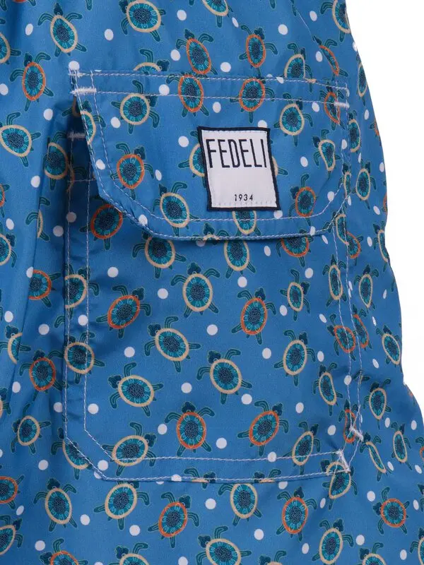 Fedeli Woven Swim Trousers - Blu