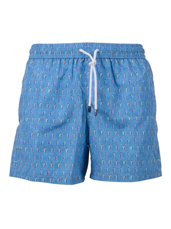 Fedeli Woven Swim Trousers - Blu