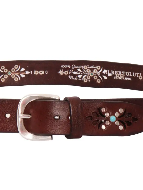 ALBERTO LUTI Laser Cut And Studded Belt