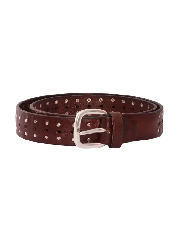 ALBERTO LUTI Tinto In Capo Con Borchie Belt - Red
