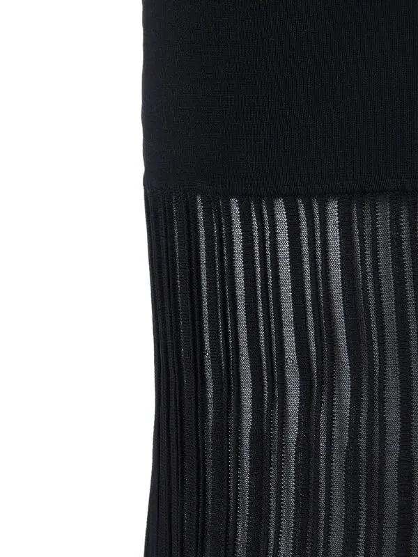 Michael Kors Fold Over Sheer Maxi Dress - Red