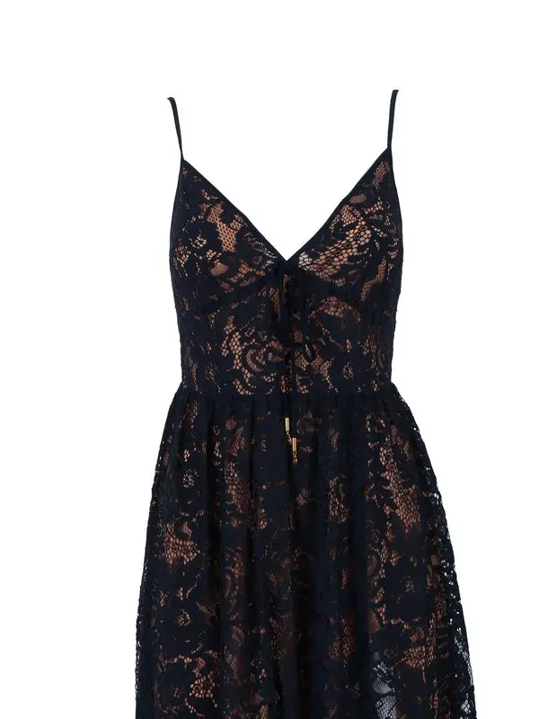 michael kors corded lace dress New Michael Kors Collection Sapphire Blue Corded Lace Sheath Dress Size 4