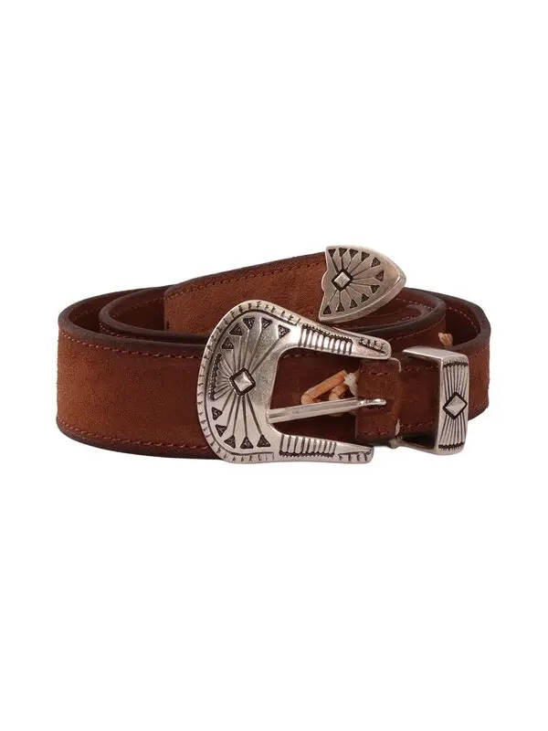 ALBERTO LUTI Western Suede Belt - Red