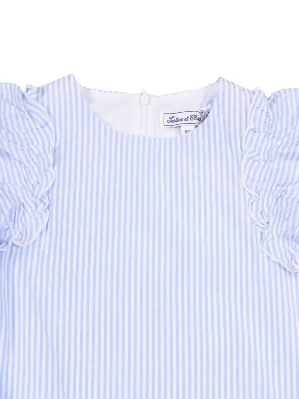 TARTINE & CHOCOLAT Tartine Et Chocolat Striped Ruffled Dress