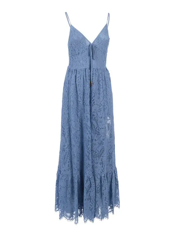 Michael Kors Corded Lace Maxi Dress - Blue