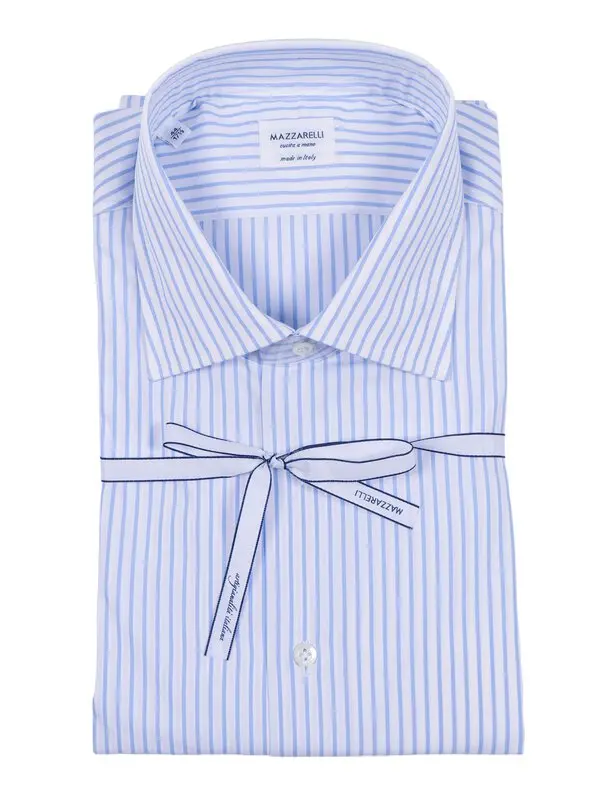 MAZZARELLI CAMICIE Striped Cotton Shirt Slim Fit