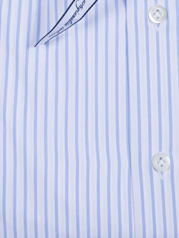 MAZZARELLI CAMICIE Striped Cotton Shirt Slim Fit
