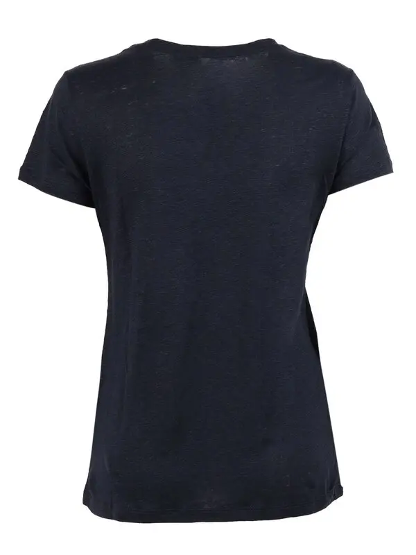 Majestic Filatures Round Neck Short Sleeve T-shirt - Blu