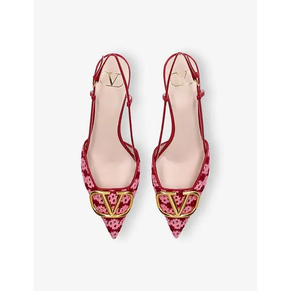 Valentino Garavani Vlogo Crochet Slingbacks