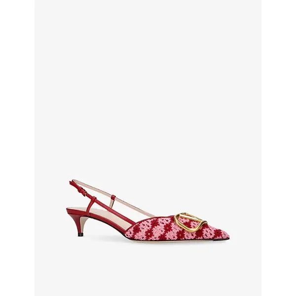 Valentino Garavani Vlogo Crochet Slingbacks