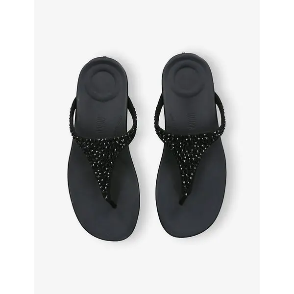 Fitflop Solay Crystal Woven Sandals - Black